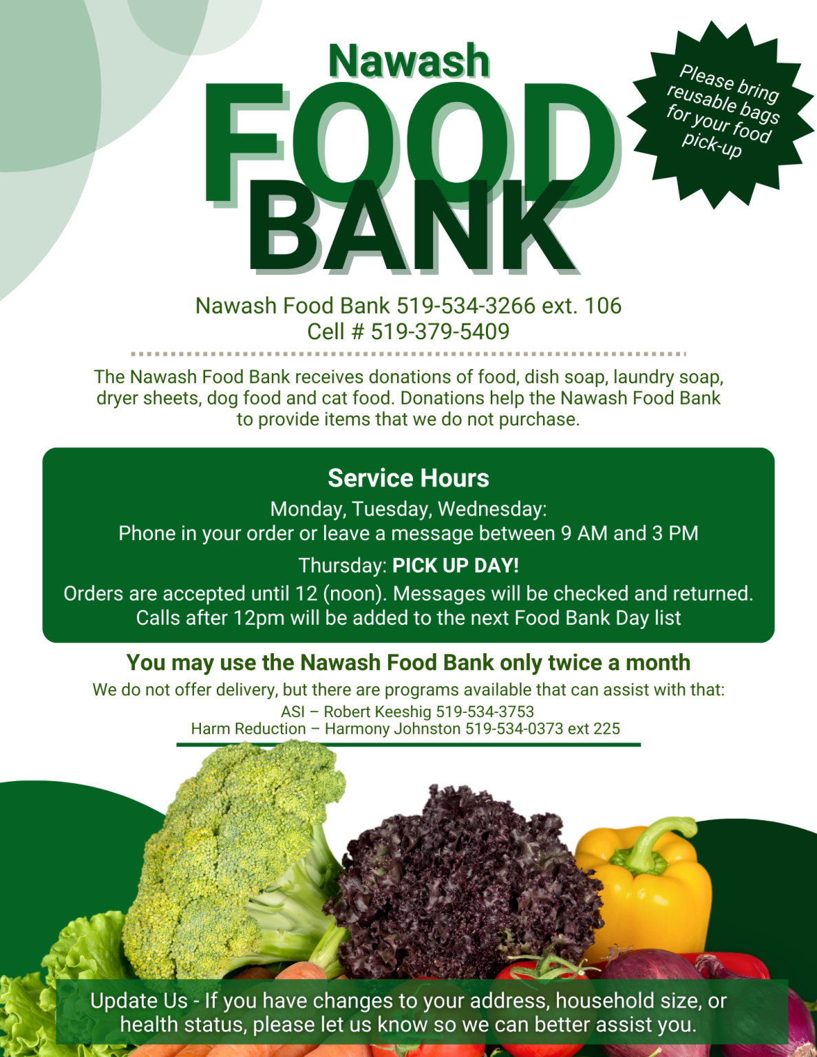 Nawash Food Bank Pick Up Day! – Chippewas of Nawash Unceded First Nation